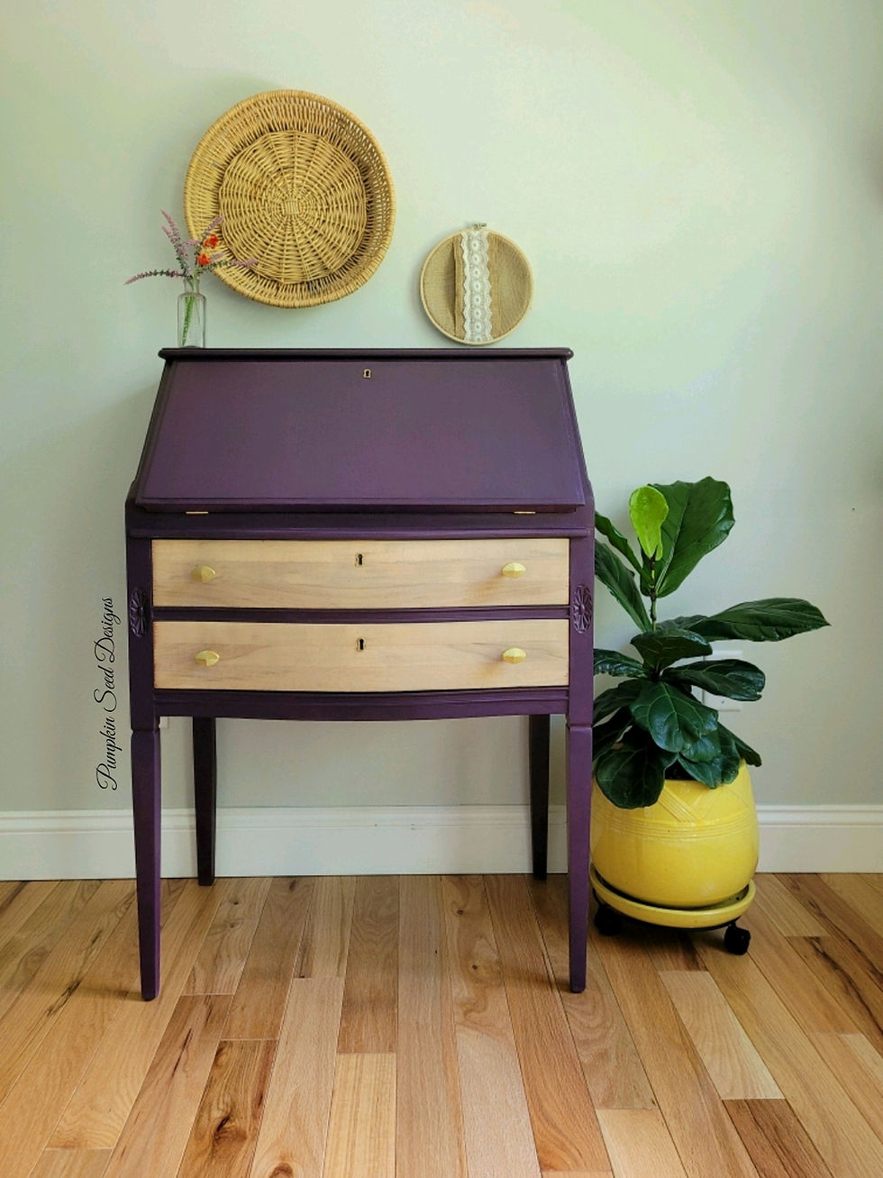 Petite Purple Secretary Desk | Pumpkin Seed Designs