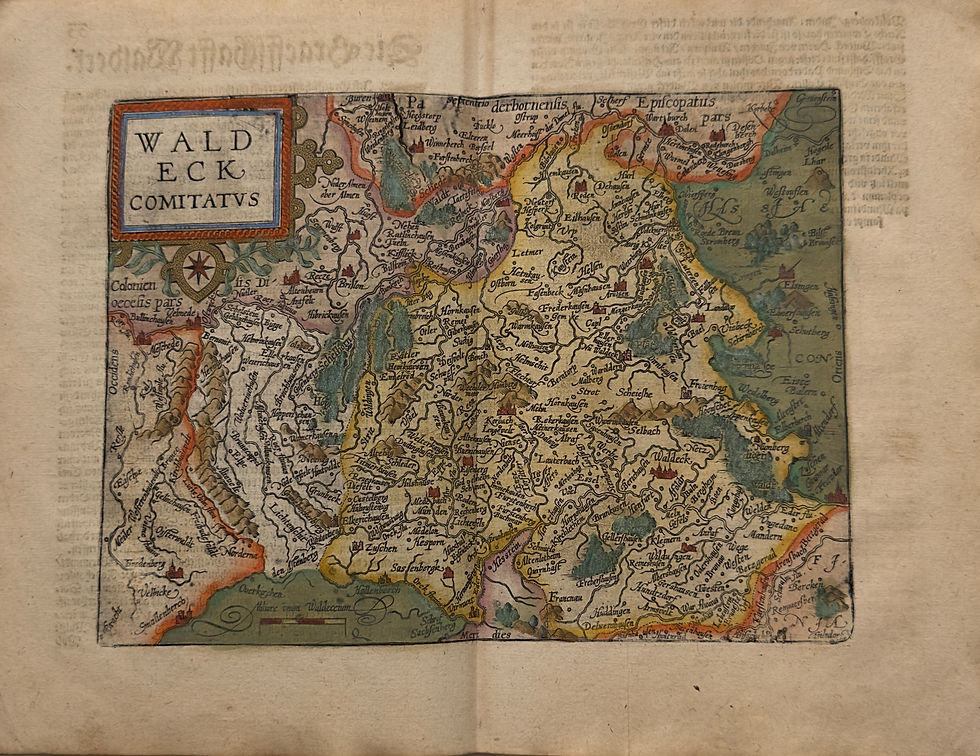 Waldeck Comitatus - Johann Bussemacher, Matthias Quad | Antique Maps ...