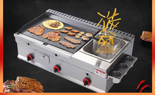 2 in 1 Grill & Fryer Commercial - Gas | HM Smart Life
