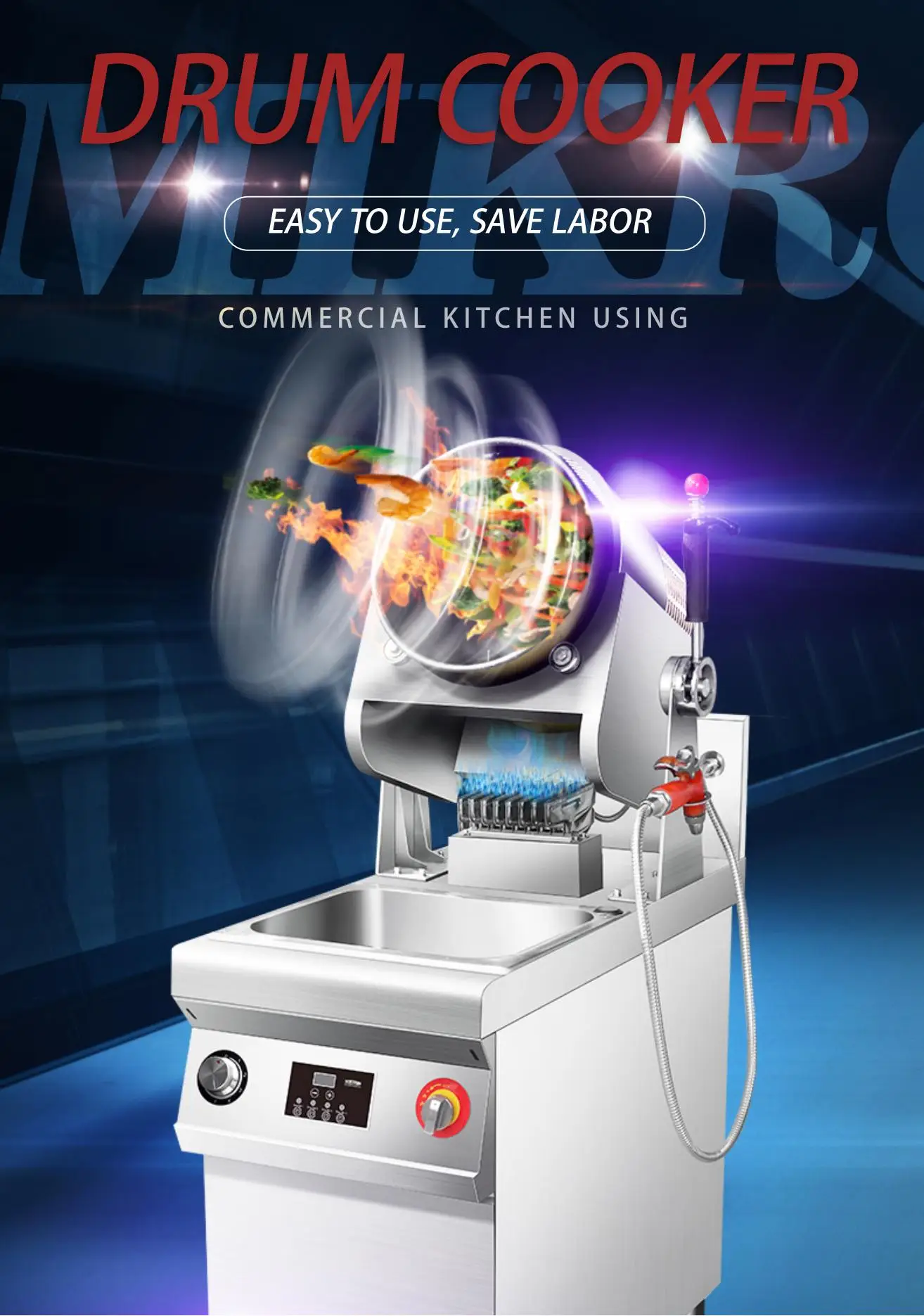 Automatic Stir-Fry Cooker -Upright | HM Smart Life