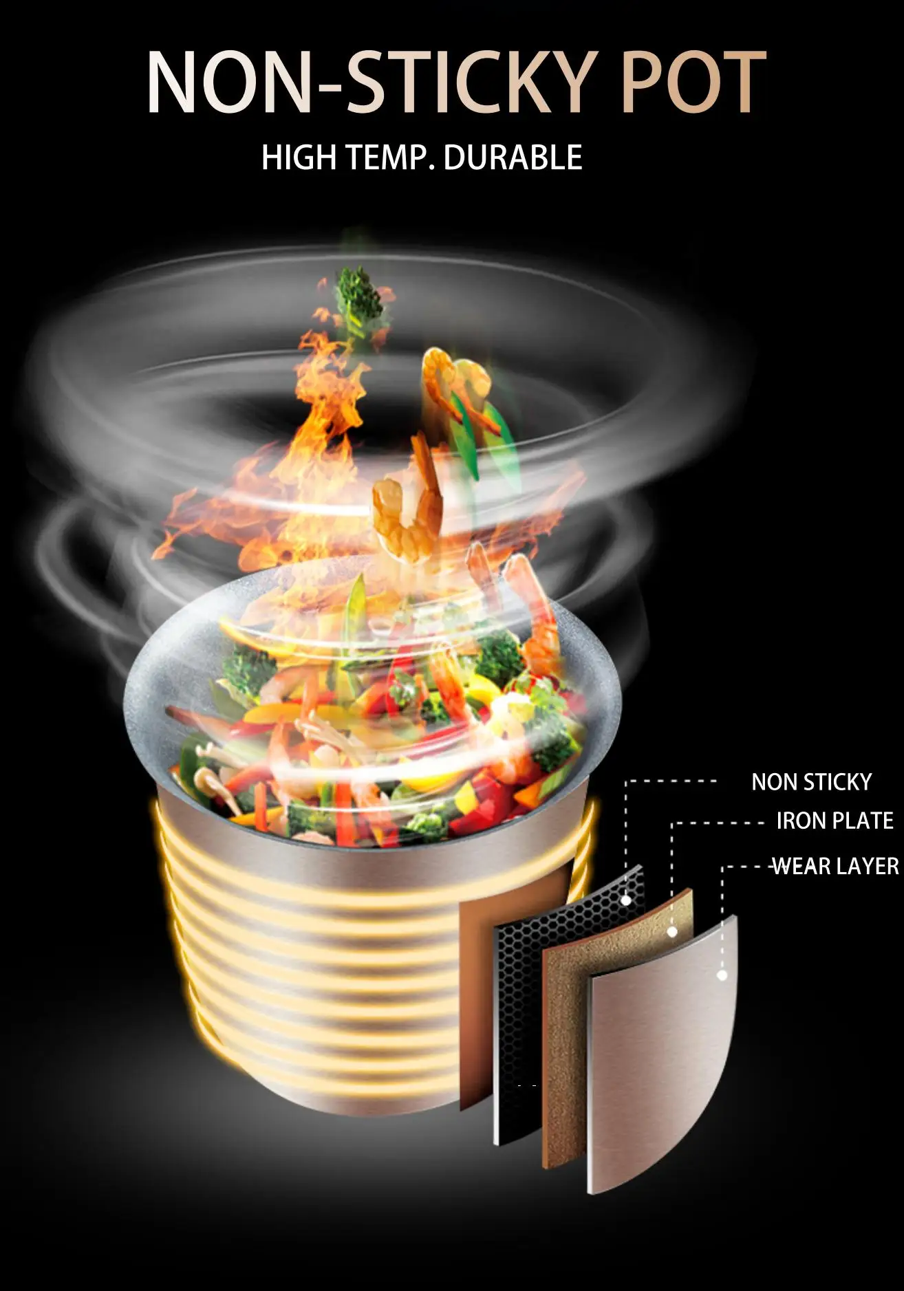 Automatic Stir-Fry Cooker -Upright | HM Smart Life