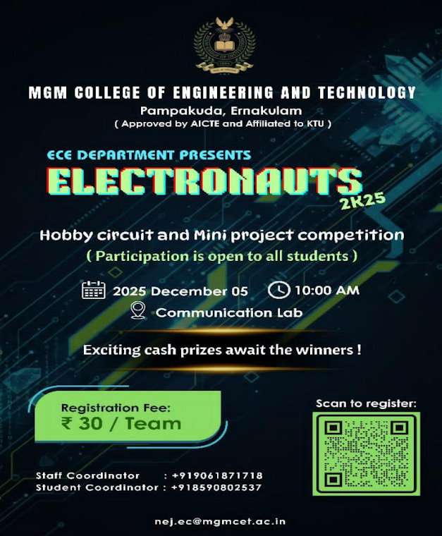 Hobby Circuit and MiniProj Competion | MGMCET