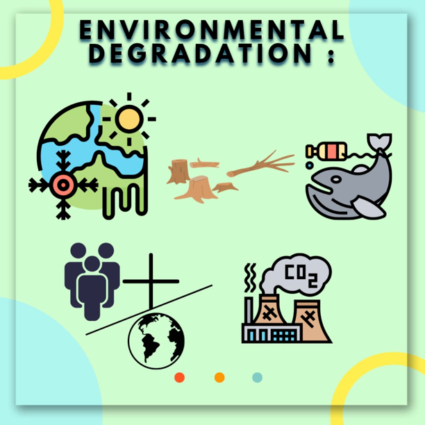 Environmental degradation, causes, effects, and impact