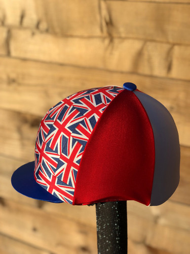 British flag red and white royal blue peak | Woodlodge silks