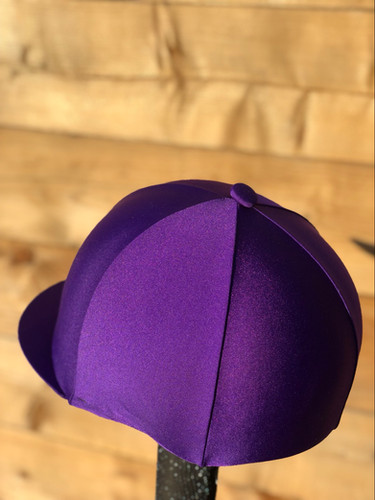 Purple riding hat silk with button | Woodlodge silks