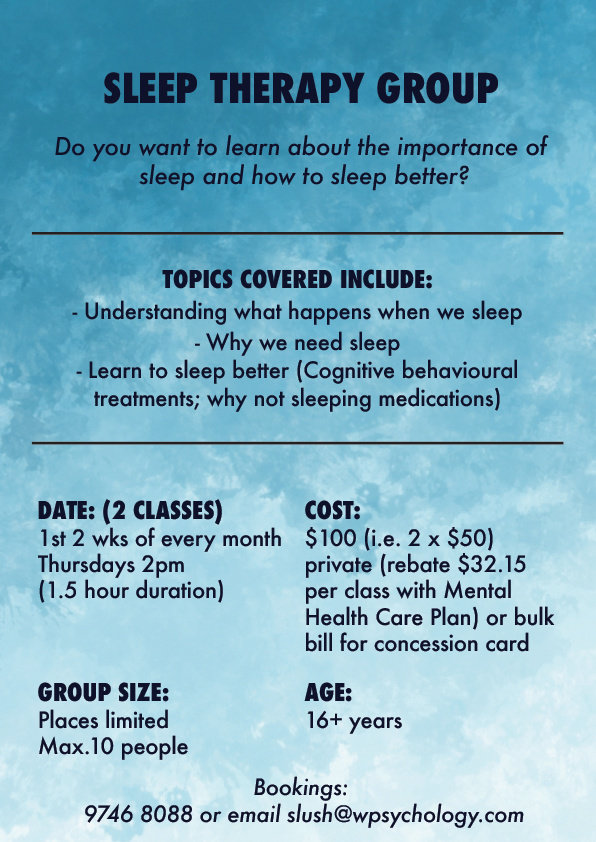Sleep Therapy Class | wps-psychology