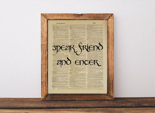 Speak Friend and Enter Dictionary Page | paisleypoppy