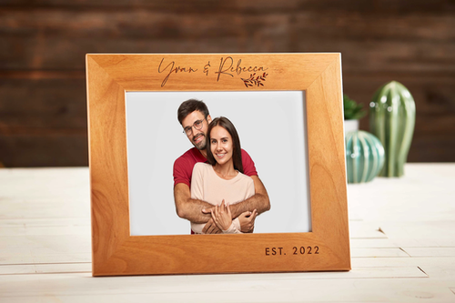 Personalized Engraved Wedding Photo Frame – Custom Couple Keepsake ...