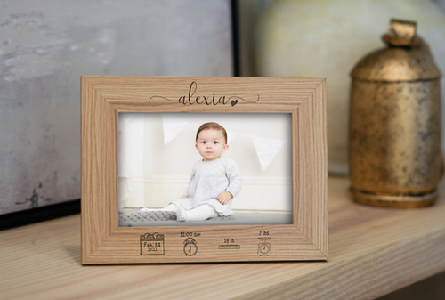 Personalized Baby Picture Frames - Engraved Newborn Keepsake Frames ...