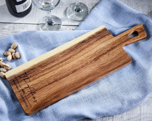 Personalized Acacia Wood BreadBoard