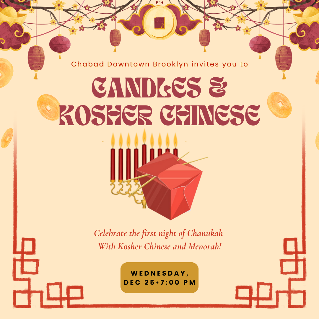 Candles and Kosher Chinese | Chabad DTBK