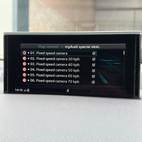 Audi MIB2 Speed Camera Alerts with Audible Warnings 2024 Latest | 125 ...