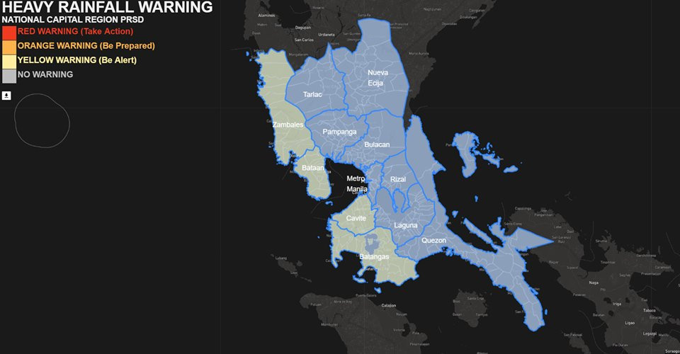 Heavy Rainfall Warning No. 13 #NCR_PRSD