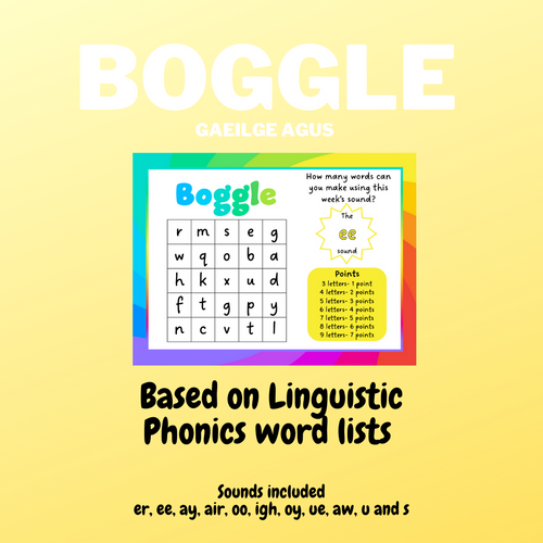 Phonics Boggle | Múinteoir Nina