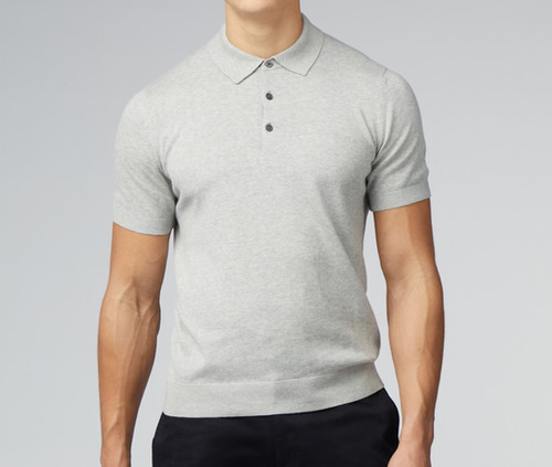 Ben Sherman Signature Knitted Polo Shirt - Steel | Sherry's
