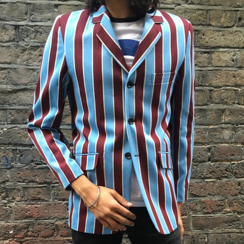 Sherry's Boating Blazer - Sky Blue, Burgundy & White | Sherry's