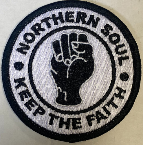 Northern Soul Keep the Faith patch - white | Sherry's