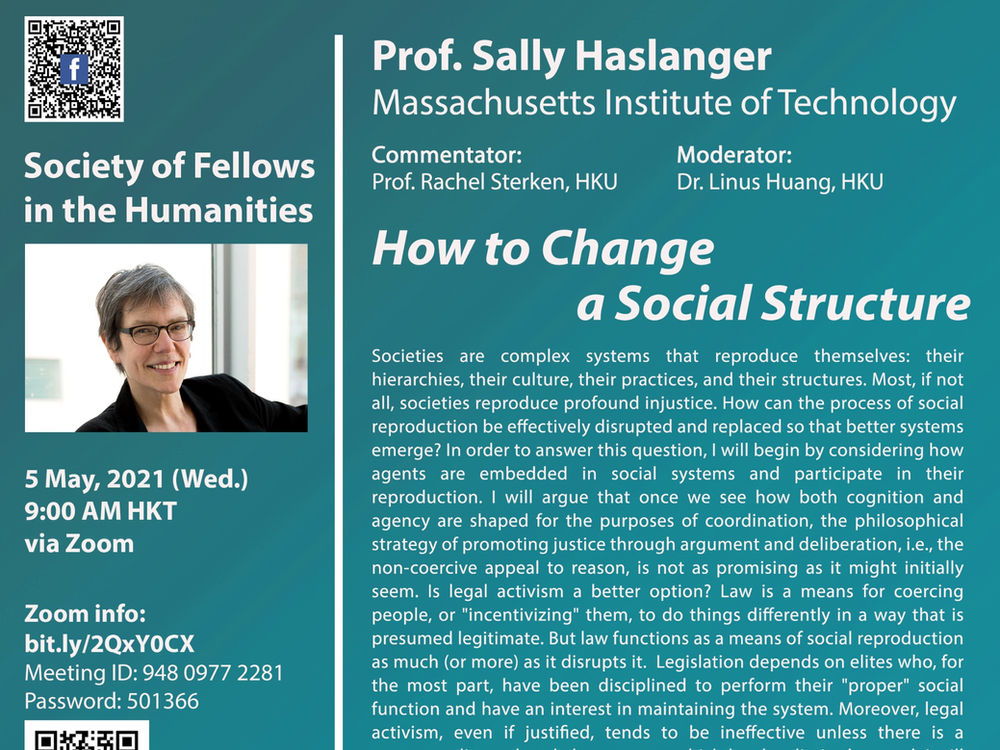May 5: Sally Haslanger - How to Change a Social Structure (Recording ...