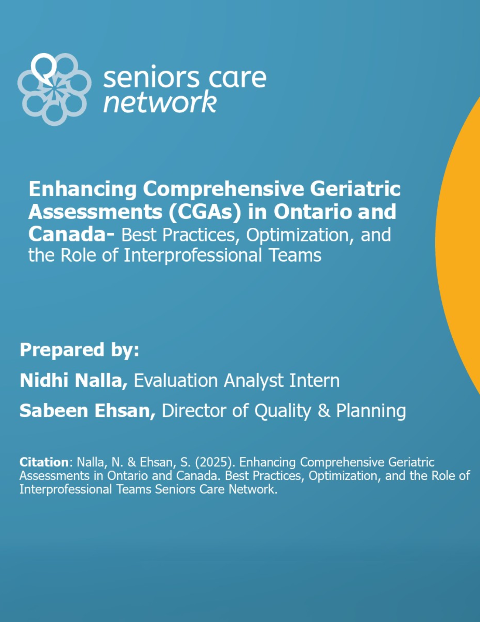 Enhancing Comprehensive Geriatric Assessments (CGAs) in Ontario and ...