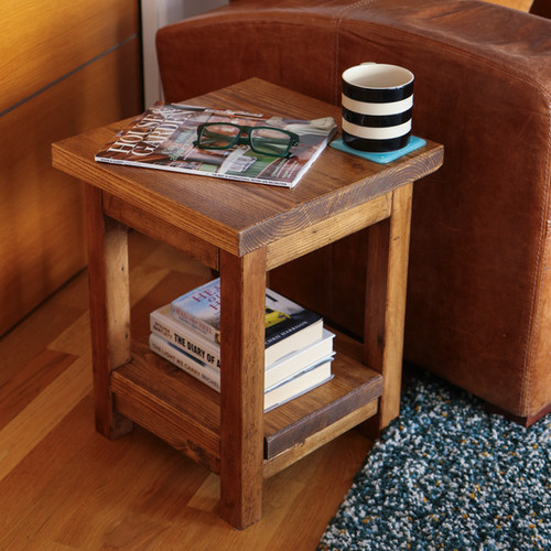 Chunky Reclaimed Wooden Side Table by Woodruff & Holmes