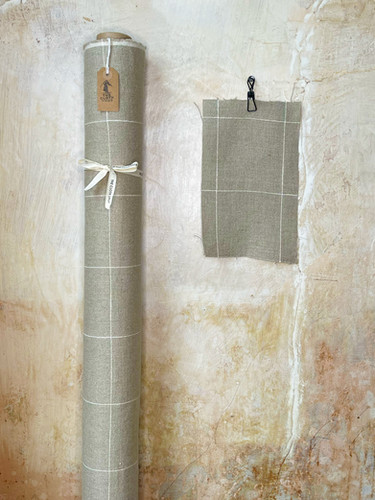 Heavyweight Linen - Windowpane | THE CLOTH SHOP