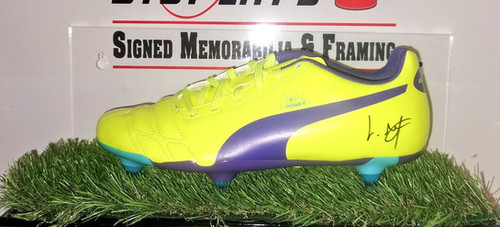 Louis Moult signed boot | ProperFrameDisplays