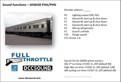 NSWGR Comeng power van Full Throttle sound project | DCCSound