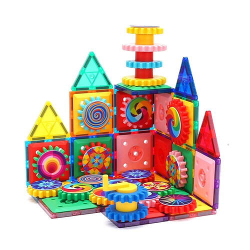 Magnetic Gear Tiles 130 piezas | Matateroterola