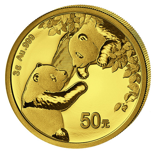 GOLD China 50 Yuan 2023 Panda 3 Gramm Feingold | Universal Coin
