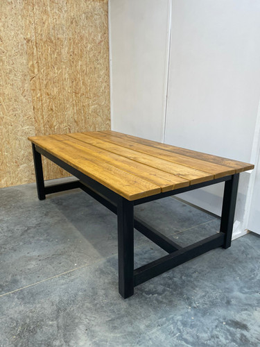 Off-The-Shelf Rustic Refectory Patio Table | TheTableGuy