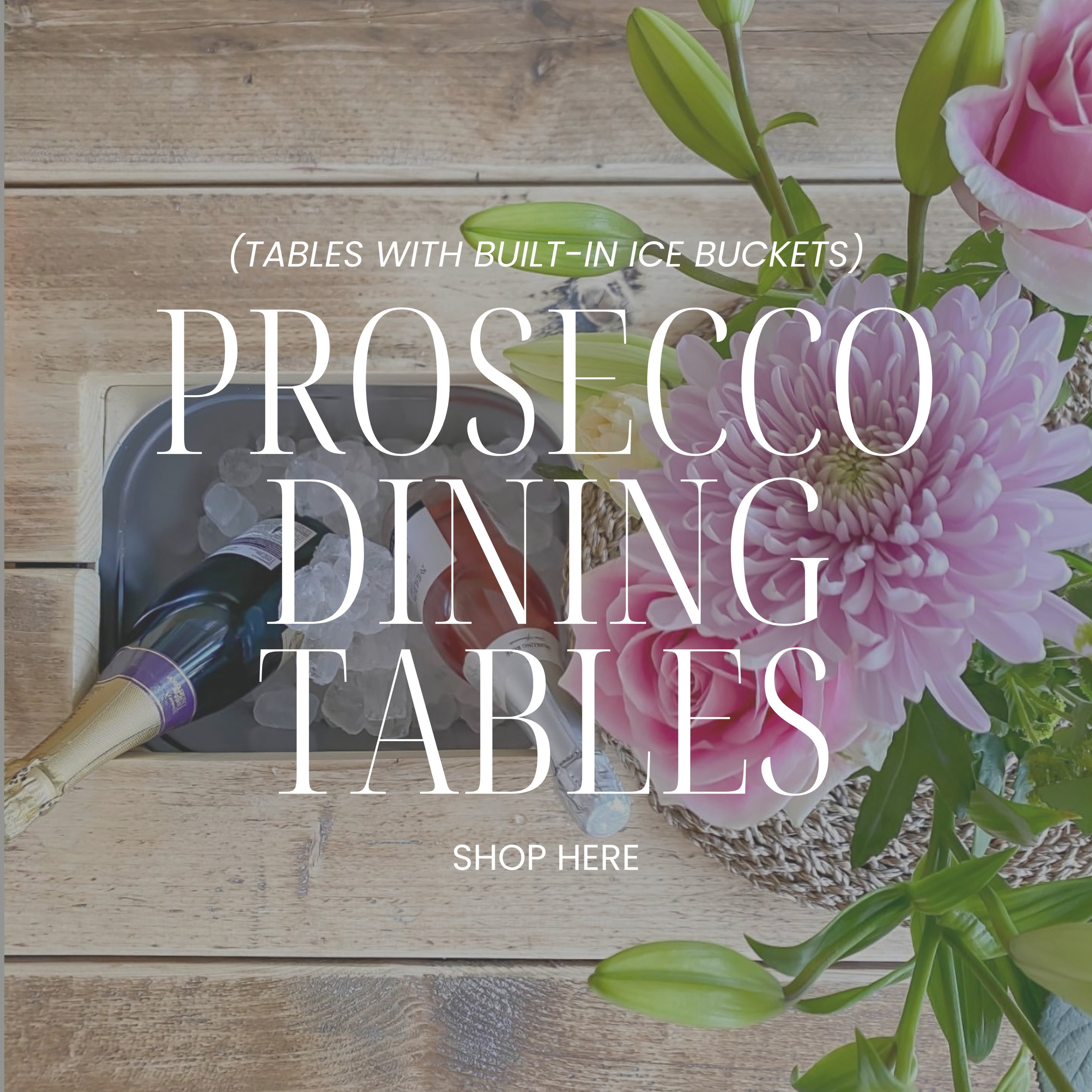 Rustic Prosecco Dining Tables | Bespoke I Handmade by The Table Guy UK