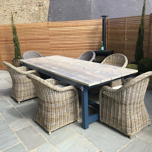 Rustic Prosecco Refectory Patio Table | TheTableGuy