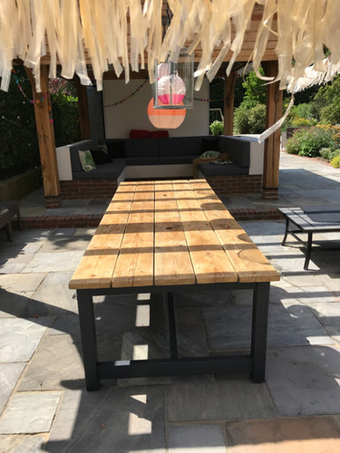 Off-The-Shelf Rustic Prosecco Banqueting Patio/Dining Table | TheTableGuy