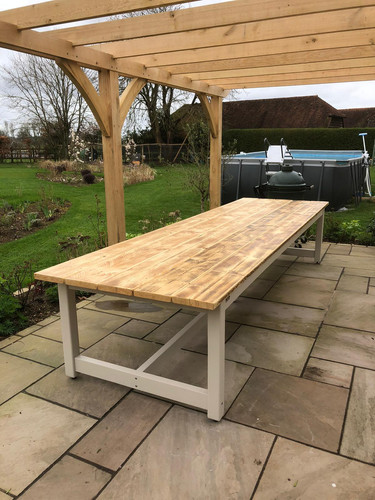 Off-The-Shelf Rustic Banqueting Patio Table | TheTableGuy