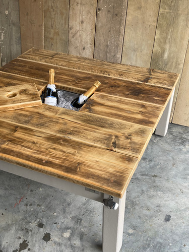 Rustic Prosecco Scaffold Board Coffee Table | TheTableGuy