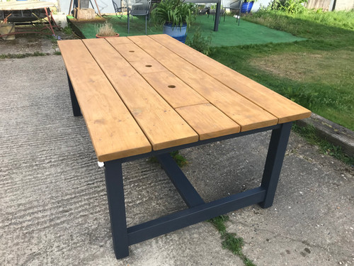 EX-DISPLAY Rustic Prosecco Refectory Patio Table | TheTableGuy