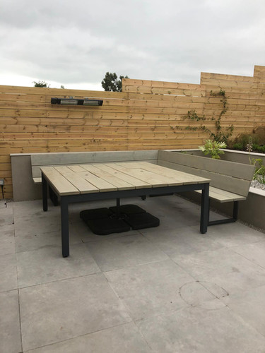 Off-The-Shelf 2.0m Square Prosecco Patio Table Set | TheTableGuy