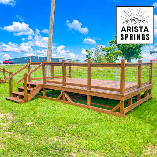 10' x 16' Alpine "Portable Deck w/ Cable Railing" | backyardworld