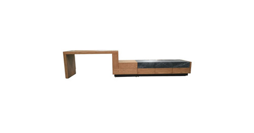 8967r - Wood Plinth with Desk | Samuelson
