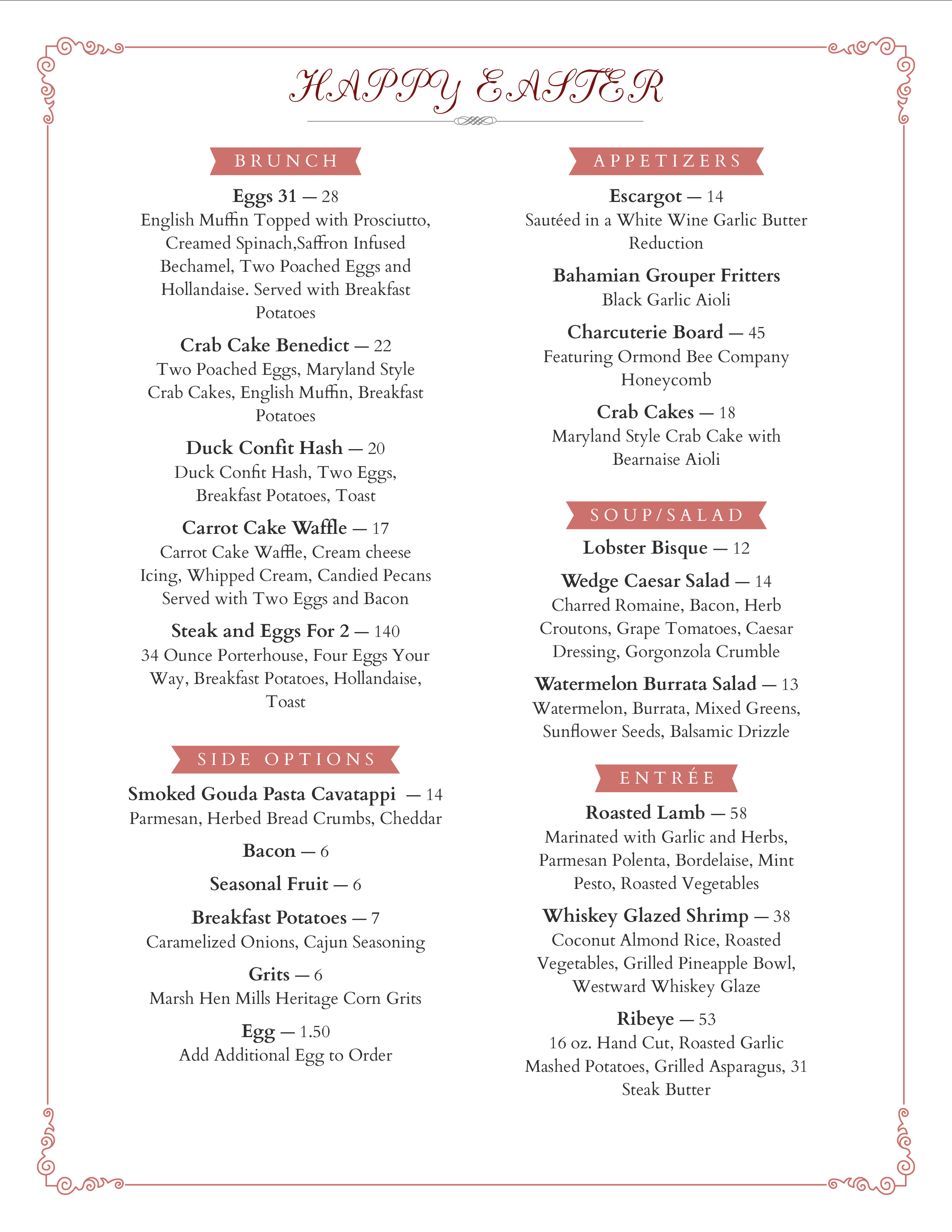 Easter | 31 Supper Club