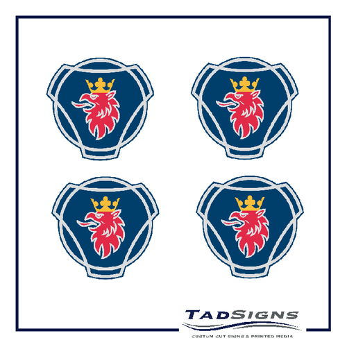 10x Printed Scania Logos (Self Adhesive) | TADSIGNS