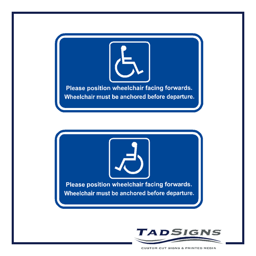 2x PSVAR Wheelchair storage sticker graphic | TADSIGNS
