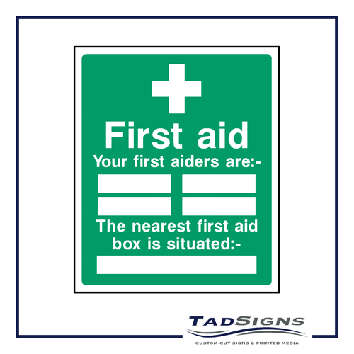 First Aid information sign | Tadsigns