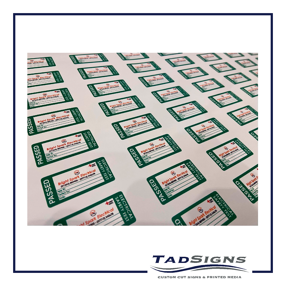 Electrical: PAT testing stickers 50mm x 25mm | TADSIGNS
