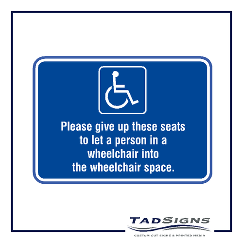 2x PSVAR Priority Seating request sticker graphic | Tadsigns