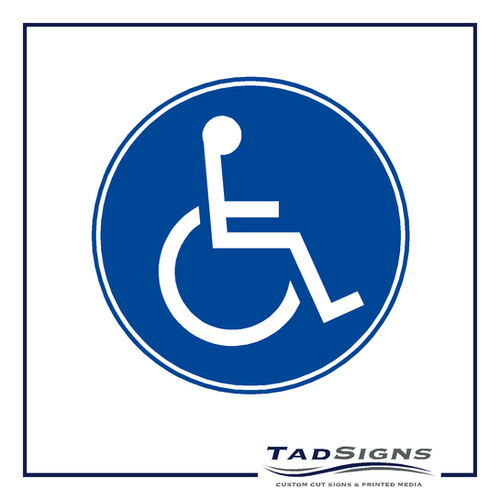 PSVAR 120mm wheelchair sticker graphic | Tadsigns