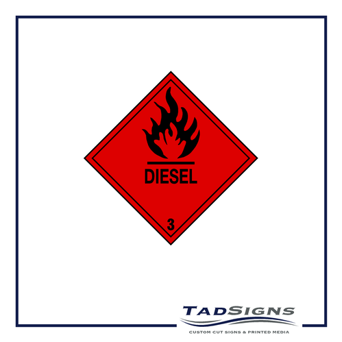 Dangerous substances - diesel sign | Tadsigns
