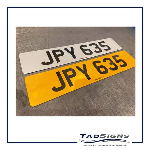 Standard Compliant Number Plates (Front - Rear - Pair) | Tadsigns