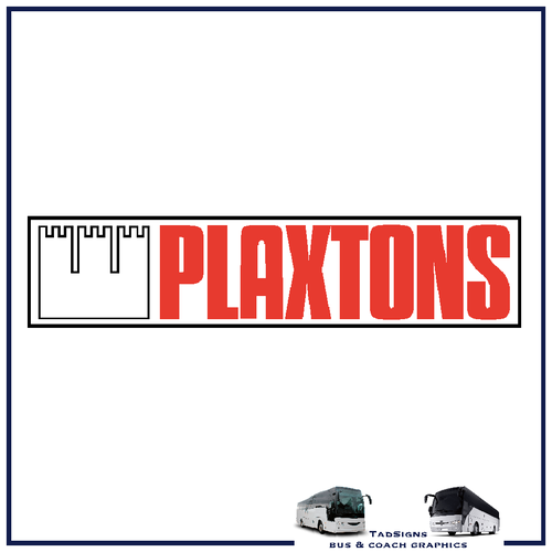4x Vintage look Plaxton Coach Bus Badge 144mm X 34mm | TADSIGNS