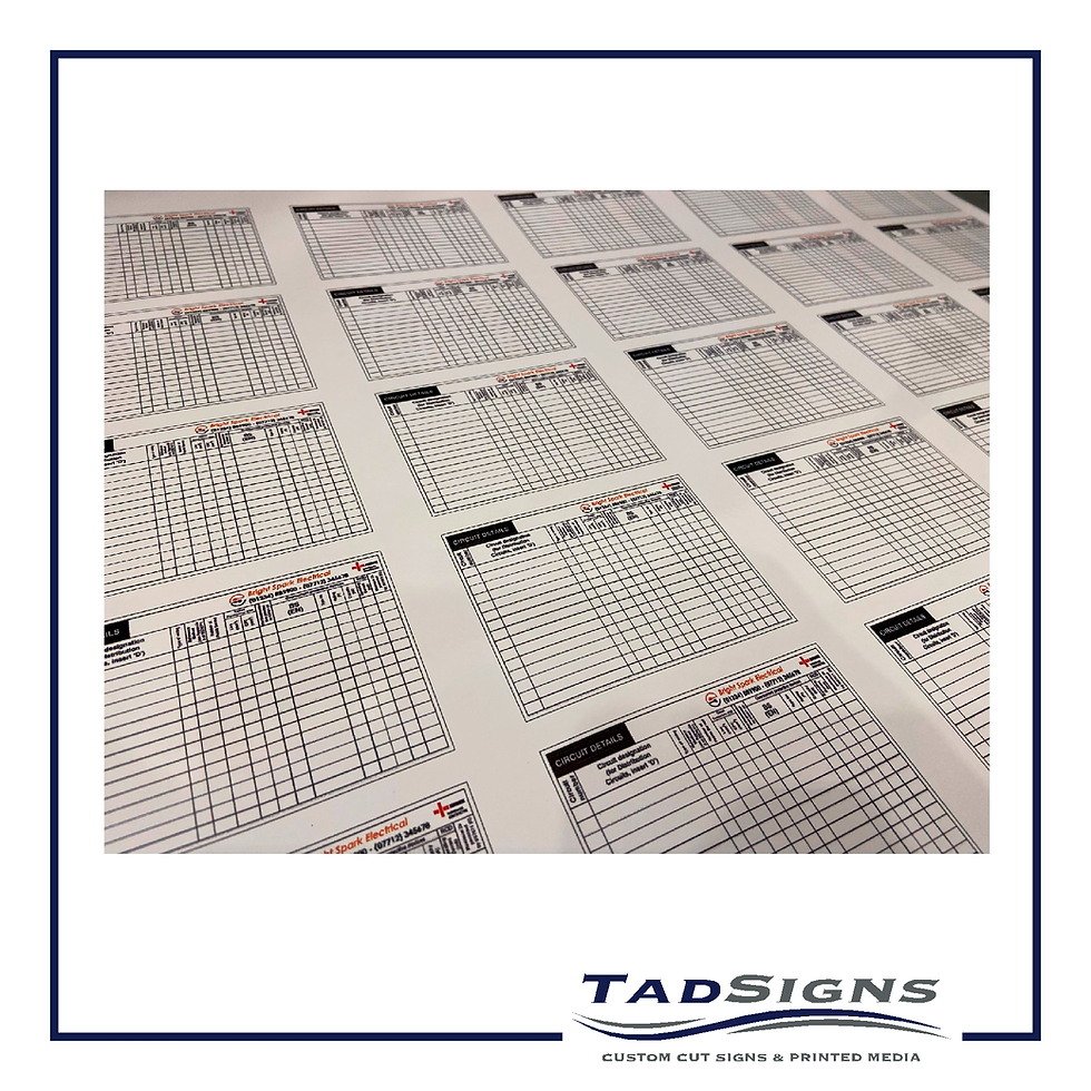 Electrical: Circuit Detail Labels 150mm x 110mm | TADSIGNS